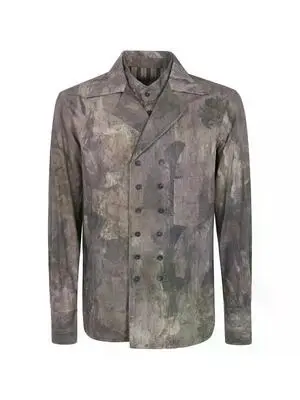 ZIGGY CHEN Double-breasted Layered-effect Shirt