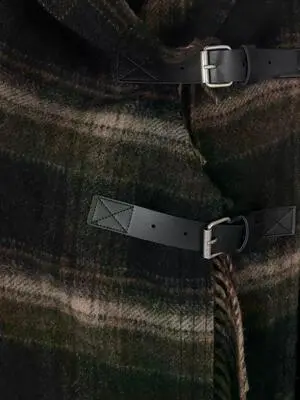 MARANT ETOILE Fringed Checked Coat