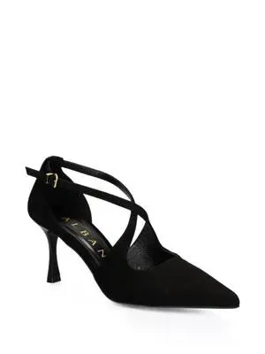 ALBANO Serene Crossover-strap Pointed-toe Pumps