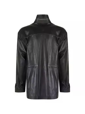 SEMICOUTURE Alanis Double-breasted Leather Jacket