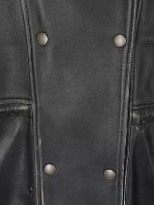 SEMICOUTURE Alanis Double-breasted Leather Jacket