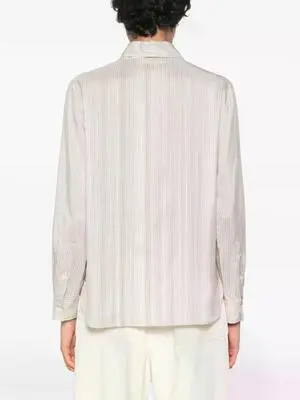 Peserico Striped Pussy-bow Shirt