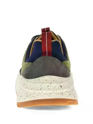FLOWER MOUNTAIN Sanchia Uni Suede Panelled Sneakers - Green