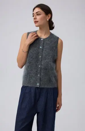 JUANA Brushed Wool-blend Vest
