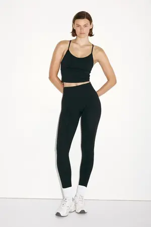 H&M Seamless Sports Leggings With Drymove Black