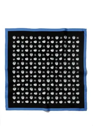 CENTINELLE Tiny Fruits Cotton Bandana - Black