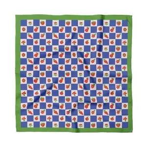 CENTINELLE Checkers Cotton Bandana - Blue