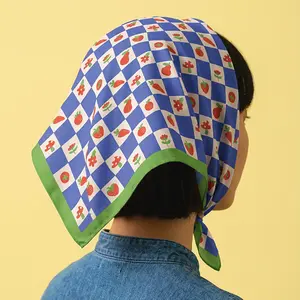 CENTINELLE Checkers Cotton Bandana - Blue