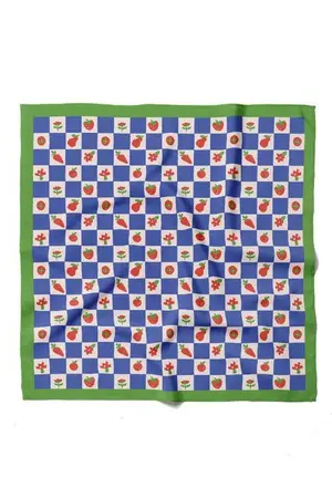 CENTINELLE Checkers Cotton Bandana - Blue