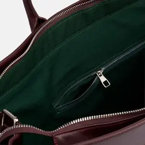 MARC NOLAN Woven Calfskin Leather Weekender - Oxblood