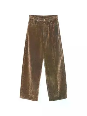 NINE:INTHE:MORNING Gea Velvet-effect Jeans - Brown