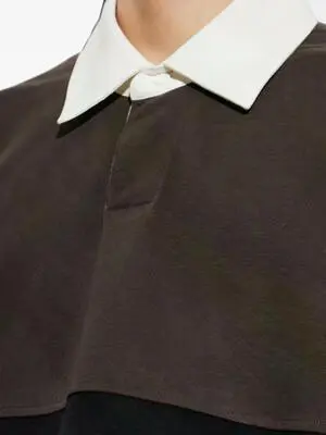 AGOLDE Blocked Rugby Colour-block Long-sleeve Polo Shirt