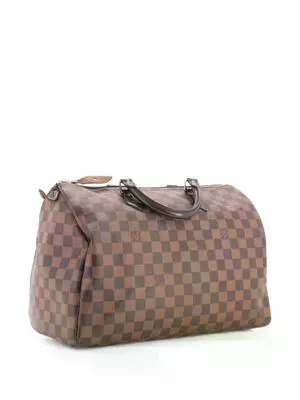 LOUIS VUITTON Speedy Handbag Damier 35 Satchel - Brown