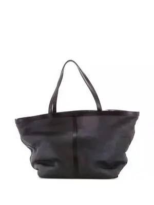 Bottega Veneta Flip Flap Leather With Intrecciato Leather And Shearling Large Tote Bag - Brown