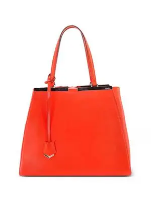 Fendi 3jours Bag Leather Large Tote Bag - Red