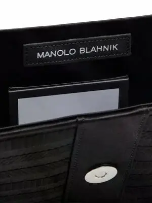 Manolo Blahnik Capri Crystal-buckle Clutch Bag