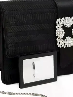 Manolo Blahnik Capri Crystal-buckle Clutch Bag