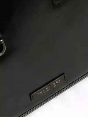 THE BRIDGE Logo-plaque Leather Briefcase
