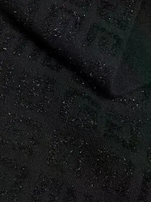 Givenchy 4g Double Sided Scarf In Wool Cashmere - Black