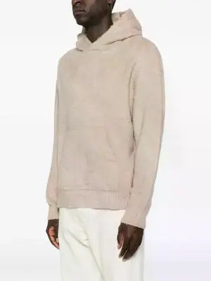 ROBERTO COLLINA Brushed-knit Hoodie - Neutrals