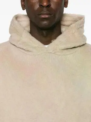 ROBERTO COLLINA Brushed-knit Hoodie - Neutrals