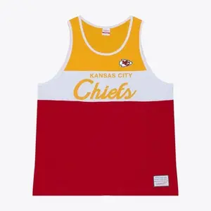 Mitchell & Ness Gold Kansas City Chiefs Head Coach Tank Top - Red