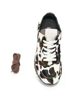 GHOUD VENICE Cow-print Calf-hair Sneakers