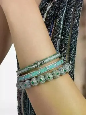 SEVAN BIÇAKÇI Emerald And Diamond Bangle