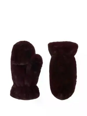 Apparis Coco Faux-fur Mittens - Red