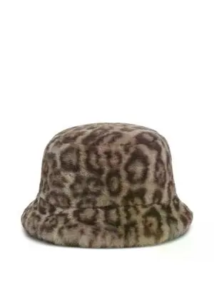 Apparis Amara Leopard-print Faux-fur Bucket Hat - Neutrals