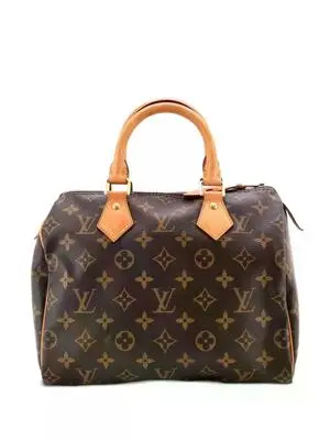 LOUIS VUITTON Speedy Handbag Monogram Canvas 25 Satchel - Brown