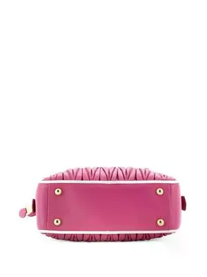 Miu Miu Arcadie Top Handle Bag Matelasse Leather Regular Satchel - Pink