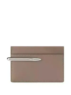 Givenchy Pinch Card Holder In Leather - Neutrals