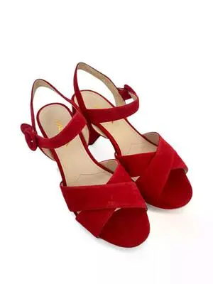 Prada 2020s Crisscross Sandals - Red