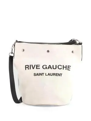 Saint Laurent Rive Gauche Canvas Bucket Bag