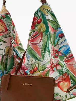 Farm Rio Cocktail-print Shoulder Bag