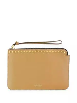 Isabel Marant Étoile Leather Oskan Flat Pouch - Neutrals