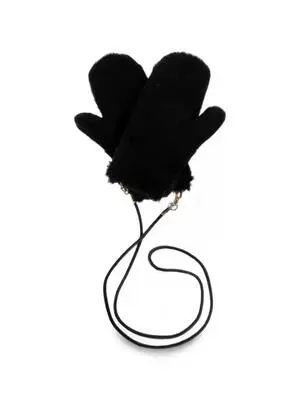 Max Mara Ombrato Mittens - Black