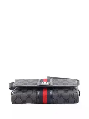 Balenciaga X Gucci The Hacker Wallet On Strap Bb Canvas Shoulder Bag