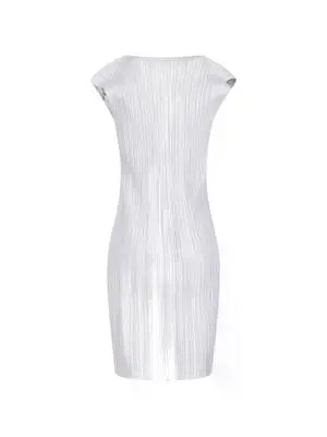 Issey Miyake Pleated Cap-sleeve Dress