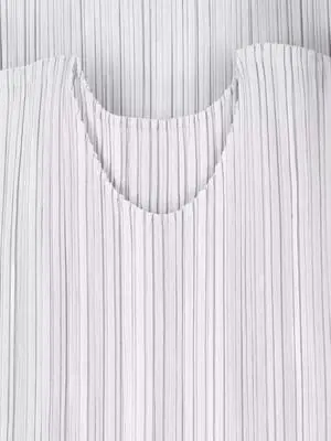 Issey Miyake Pleated Cap-sleeve Dress