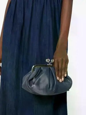 Max Mara Small Pasticcino Pleated Leather Shoulder Bag