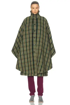 Chloé Brushed Wool Check Coat - Multicolor