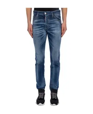 Dsquared2 Logo Patch Distressed Slim-fit Jeans