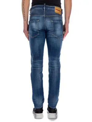 Dsquared2 Logo Patch Distressed Slim-fit Jeans