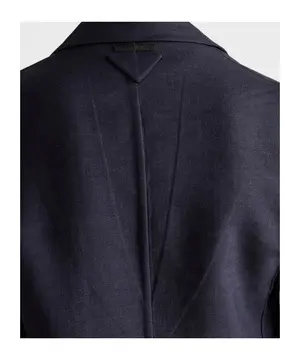 Prada Single-breasted Linen Blend Jacket