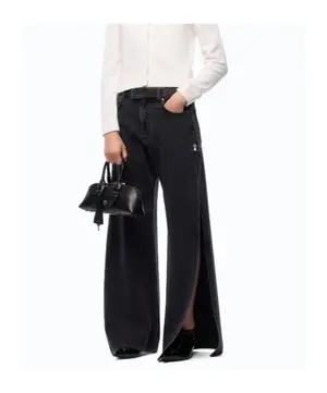 Pinko Slit-detailed Wide-leg Jeans