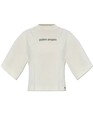 Palm Angels Logo T-shirt - Cream