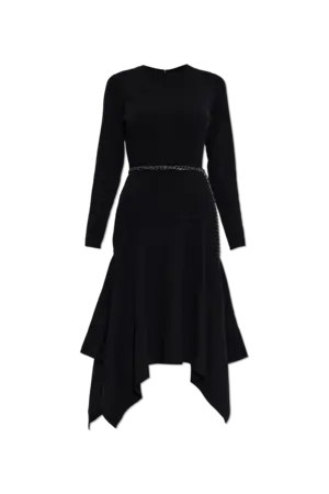 Michael Kors Wool Dress With An Asymmetrical Cut - Black
