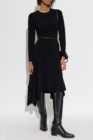 Michael Kors Wool Dress With An Asymmetrical Cut